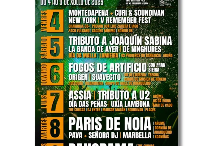 Fiestas de Boiro 2025 - Camping Barraña